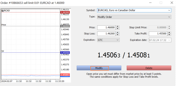 Efficient use of MT5 - Modify or Cancel Limit and Stop Orders in OANDA Labs Prop Trader